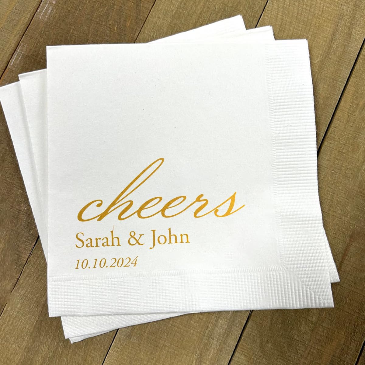 Amazon.com | Personalized Wedding Cocktail Napkins Pack of 50pcs ...