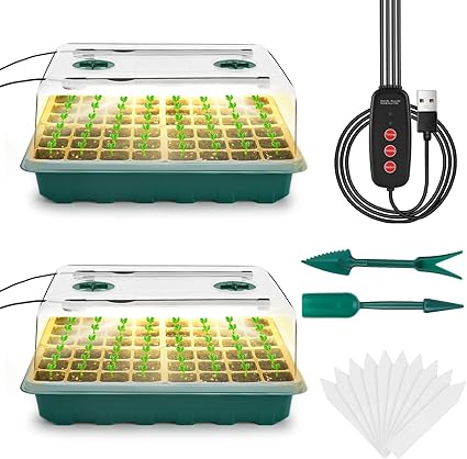 Amazon.com : Ryscam Seed Starter Tray with Grow Light, 96-Cell Seed ...