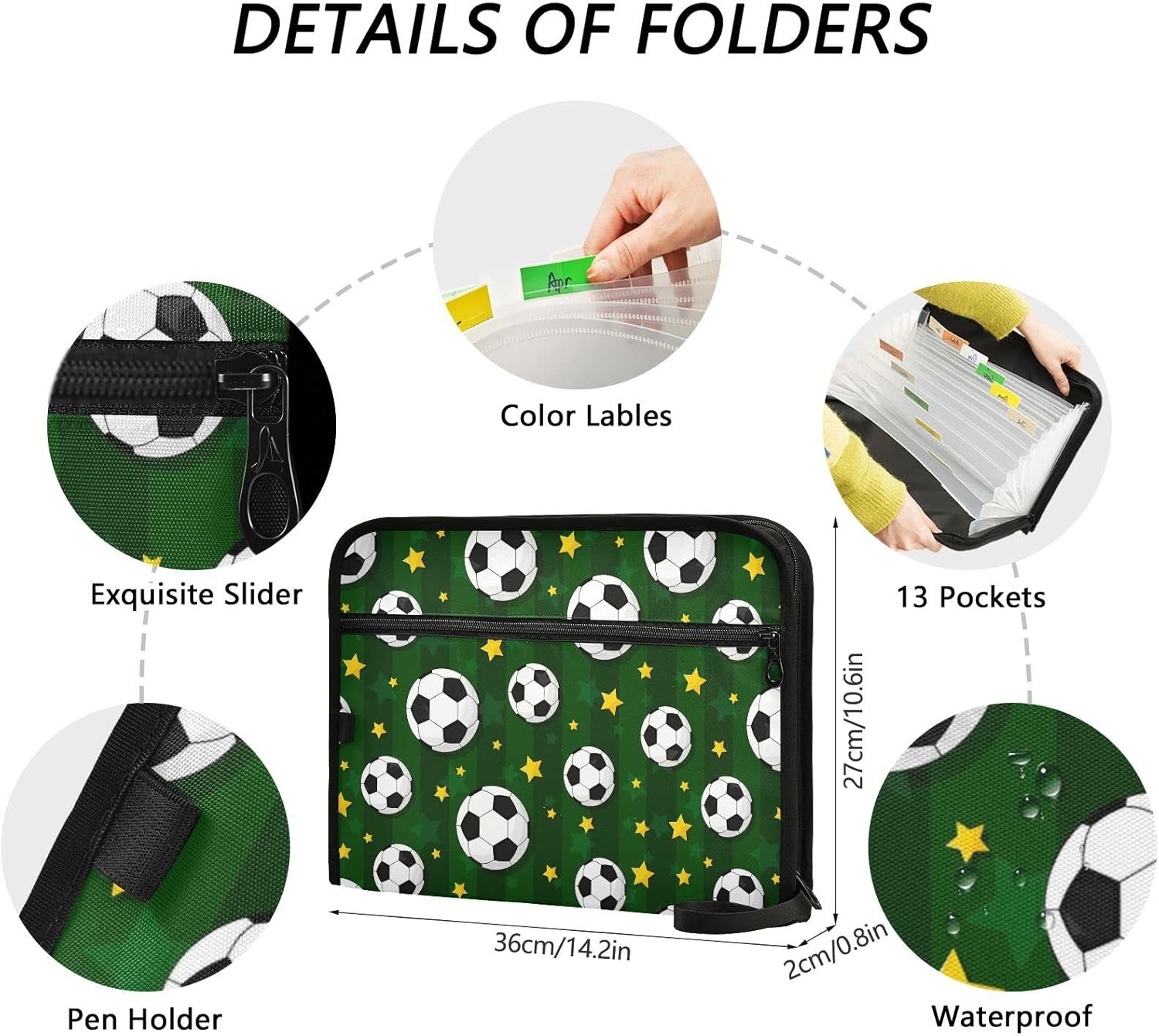Football Star Expanding File Folder for Documents A4 Letter Size ...