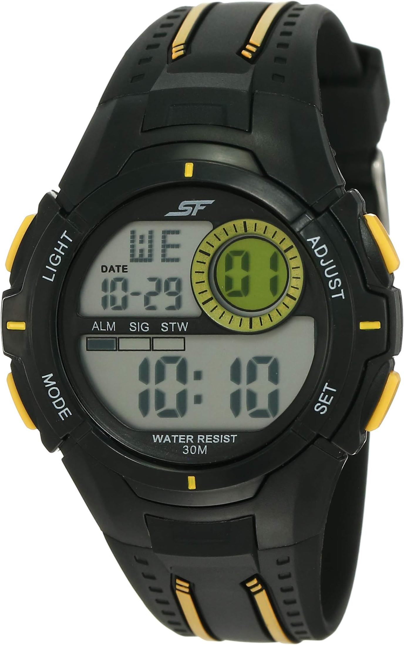 SF Essentials Digital Black Round Dial Men's Casual Watch-77112PP03 ...