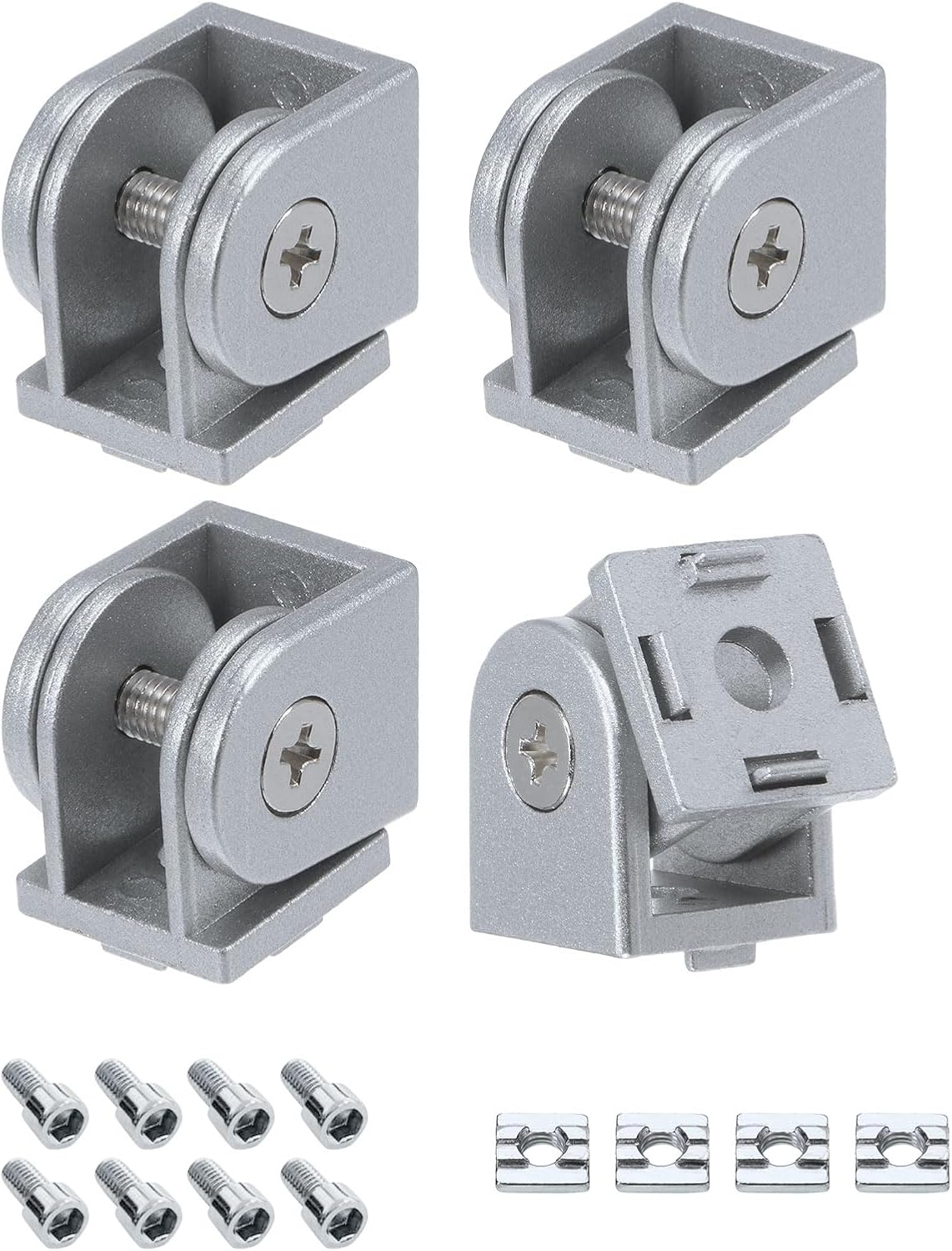 Amazon.com: uxcell 2Pcs Die-Cast Aluminum Pivot Joint 180°Adjustable ...