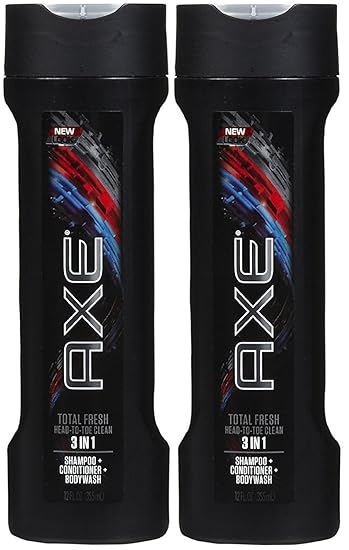 Amazon.com: Axe 3-in-1 Shampoo + Conditioner + Bodywash, Total Fresh ...