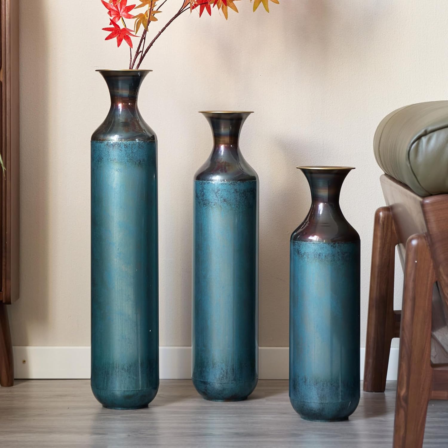 Amazon.com: Vase Set of 3, Tall Vases for Decor Living Room Floor ...