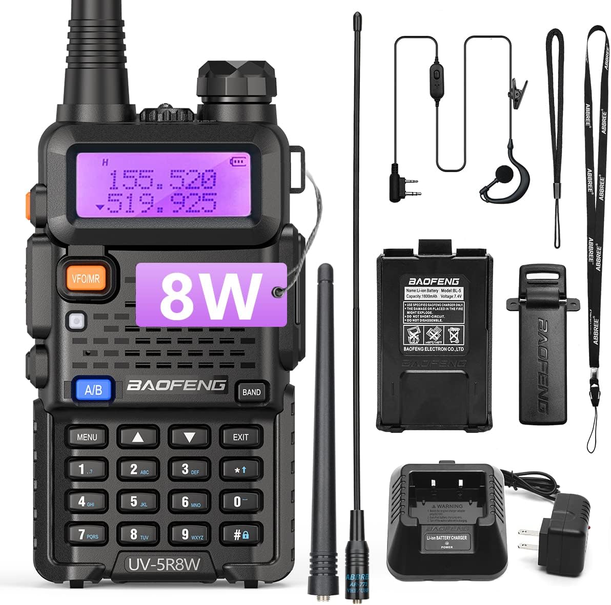 Amazon.com: Baofeng UV-6R Ham Radio Handheld Two Way Radio 5W Portable ...