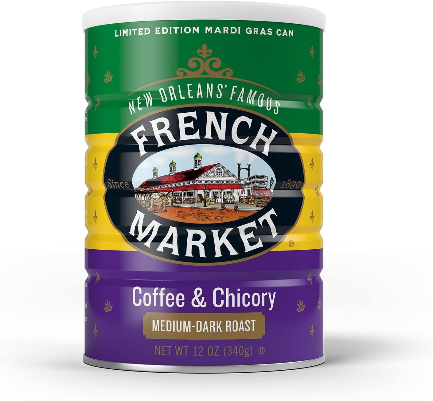 Amazon.com: French Market Coffee & Chicory Medium-Dark Roast Ground ...