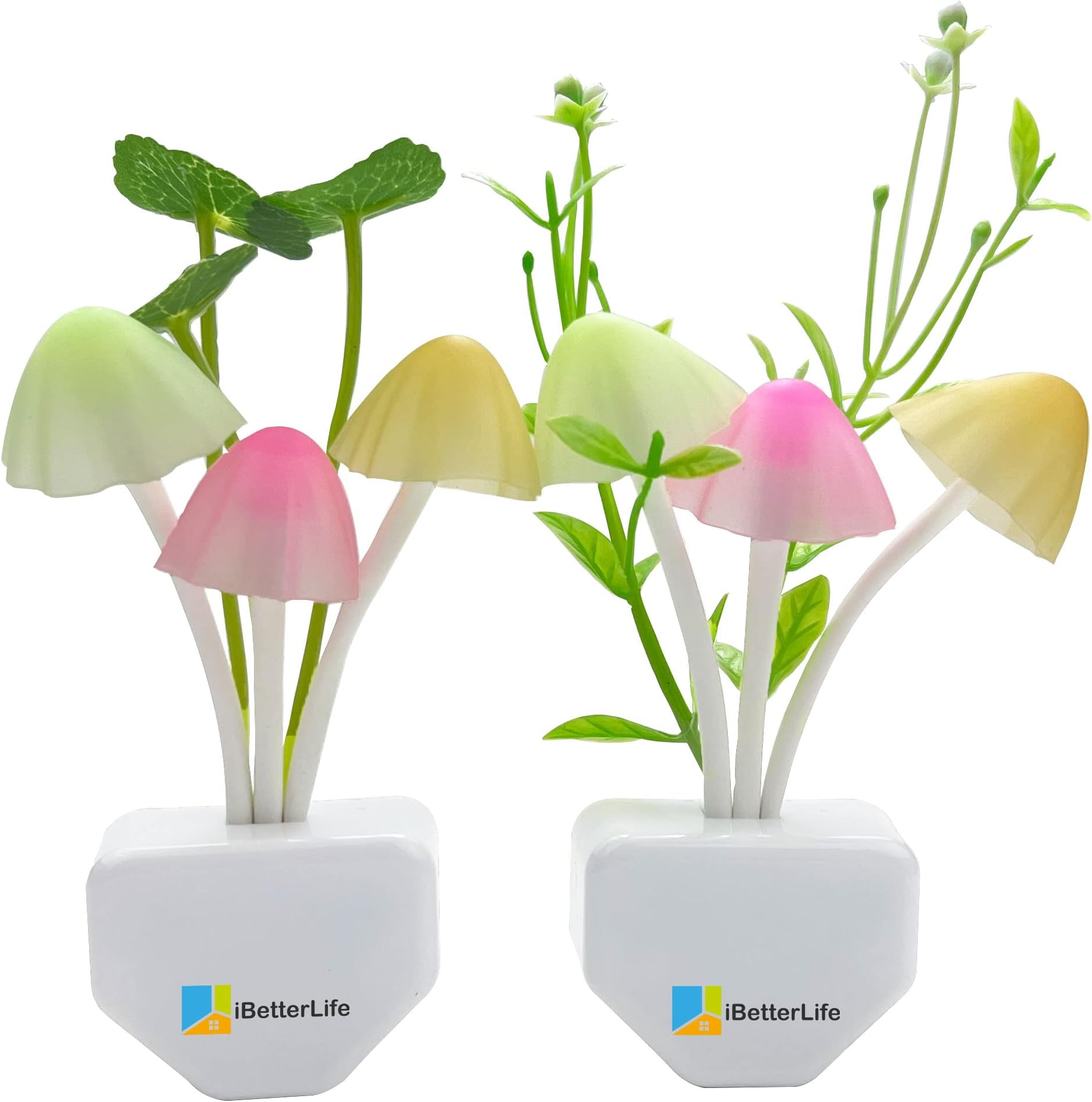 Rienar Sensor Led Night Light, Color Changing Plug-in LED Mushroom ...
