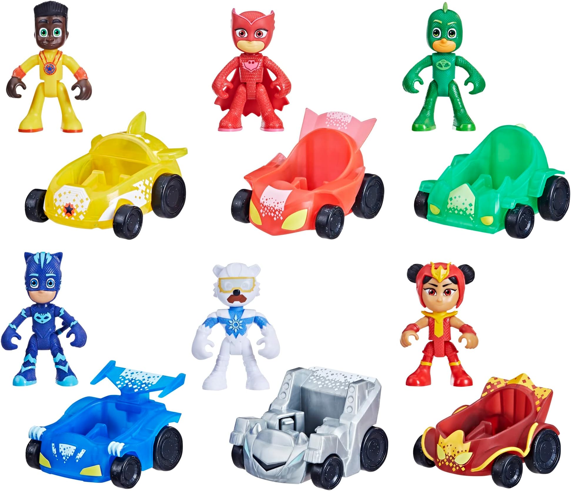 PJ Masks PJ Power Heroes Racer Collection Preschool Toy with 6 Action ...
