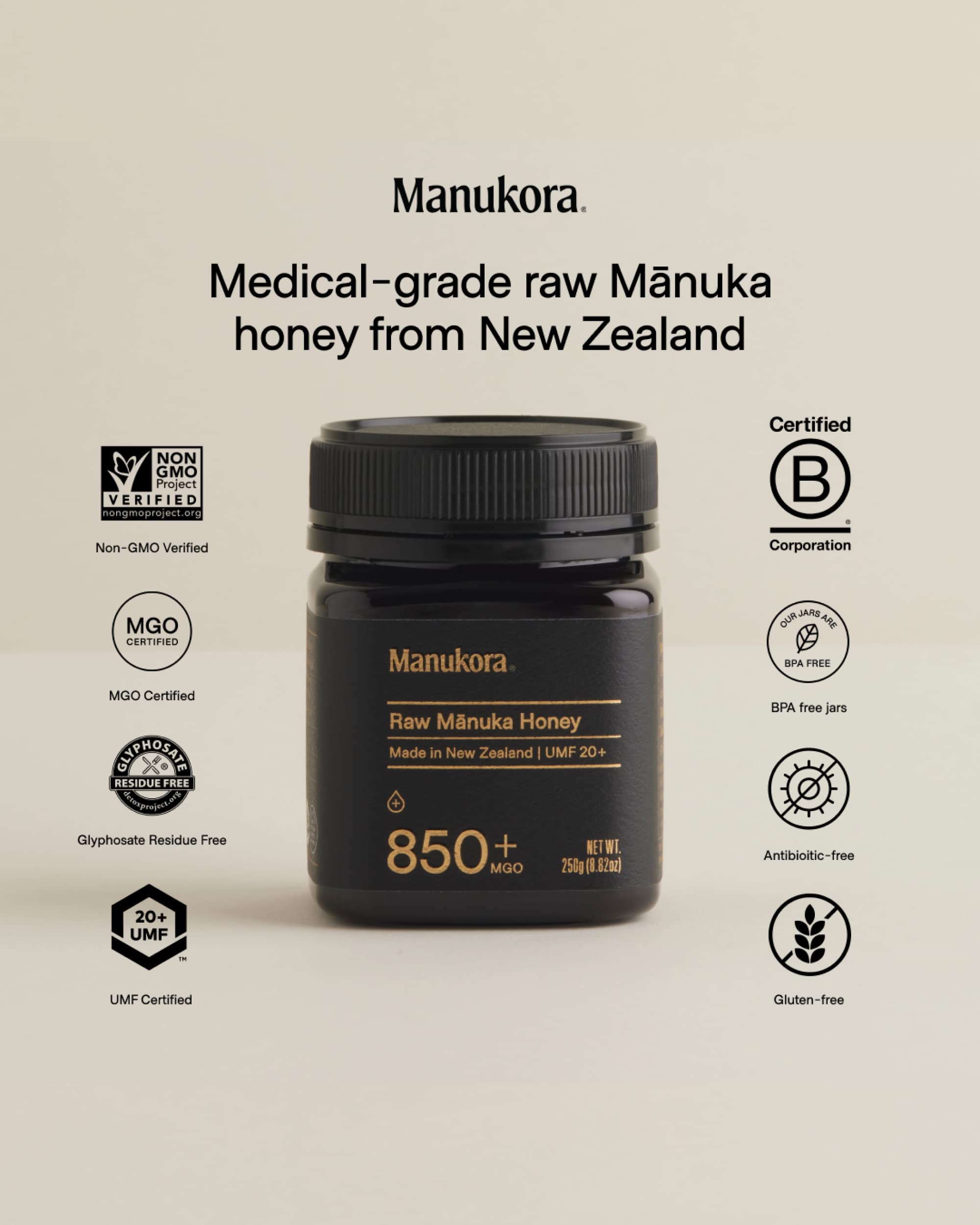 Snapklik.com : Manukora Raw Manuka Honey, MGO 850+ From New Zealand ...