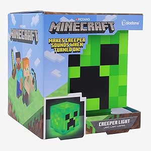 Minecraft Creeper Desk Light with Official Creeper Sounds, Handheld ...