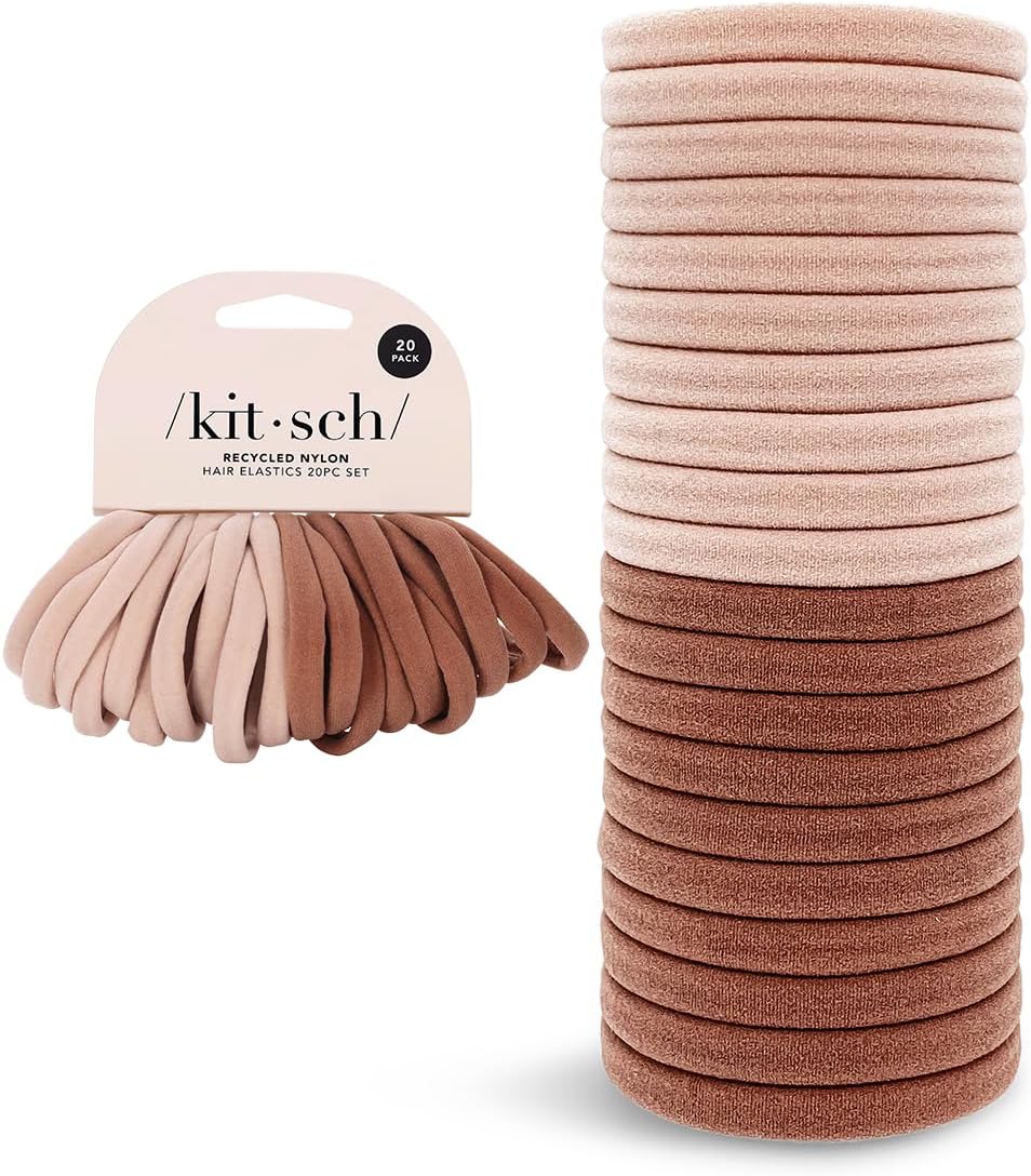 Amazon.com : Heliums Soft Hair Ties - No Damage Seamless Nylon Fabric ...