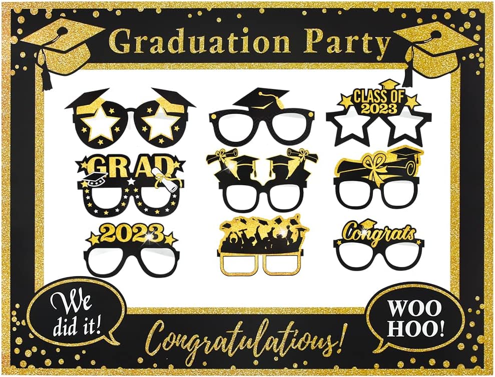 Amazon.com - Graduation Selfie Frame and Booth Props Set ...