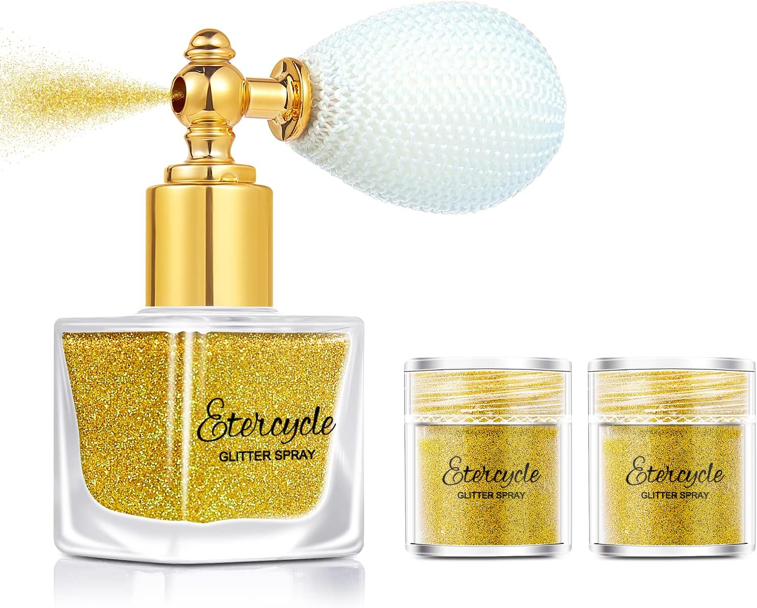 Amazon.com: ZIZUCLE Gold Body Glitter Spray Paint Shimmering Hair Spray ...