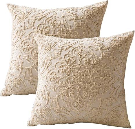 Amazon.com: DOKOT Embroidery Throw Pillow Case Covers Square Cushion ...