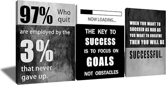 Amazon.com: QYHART Motivational Poster Success Inspirational Canvas Art ...