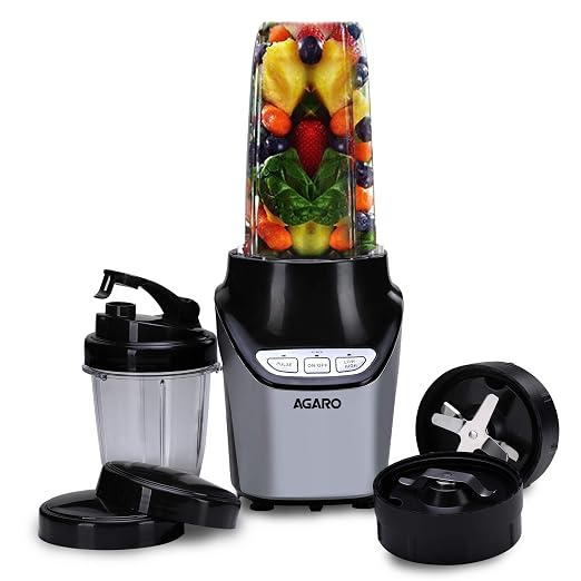 Buy AGARO Marvel Nutri Blender, BPA Free 2 Tritan Jars, 1000W, 100% ...