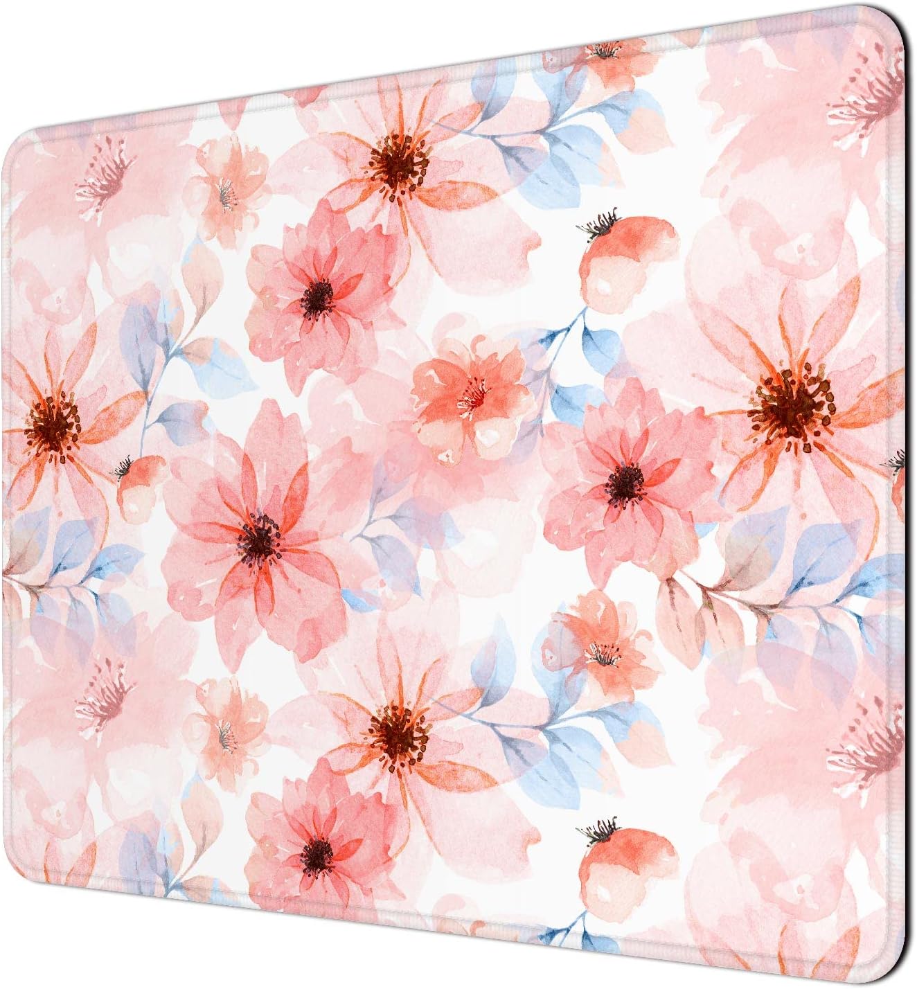 Mouse Pad, 30% Thicker Flower Theme Computer Pad, Anti-Slip Rubber ...