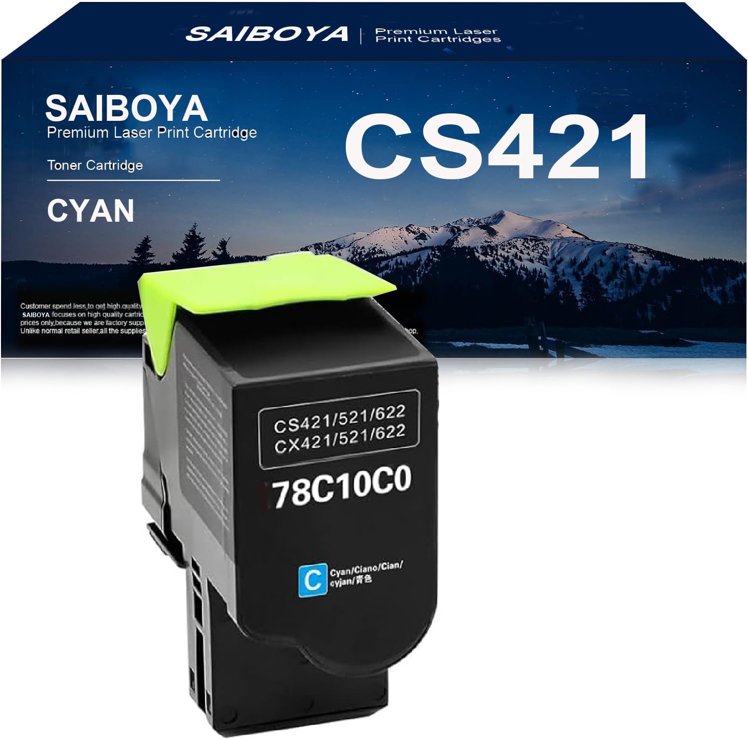 Amazon.com: SAIBOYA 78C10C0 Remanufactured Toner Cartridge Cyan ...