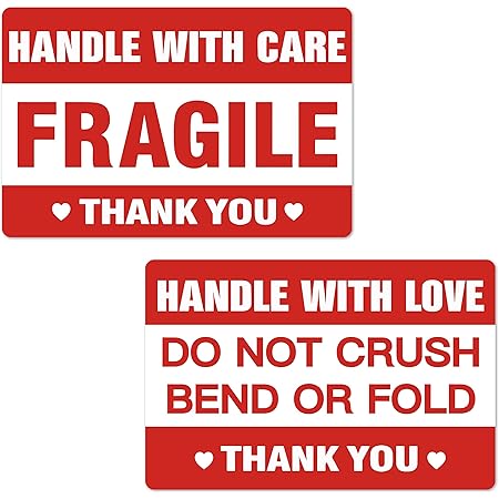 Amazon.com : Do not Crush Bend or Fold Warning Sticker 2X3 inch Handle ...