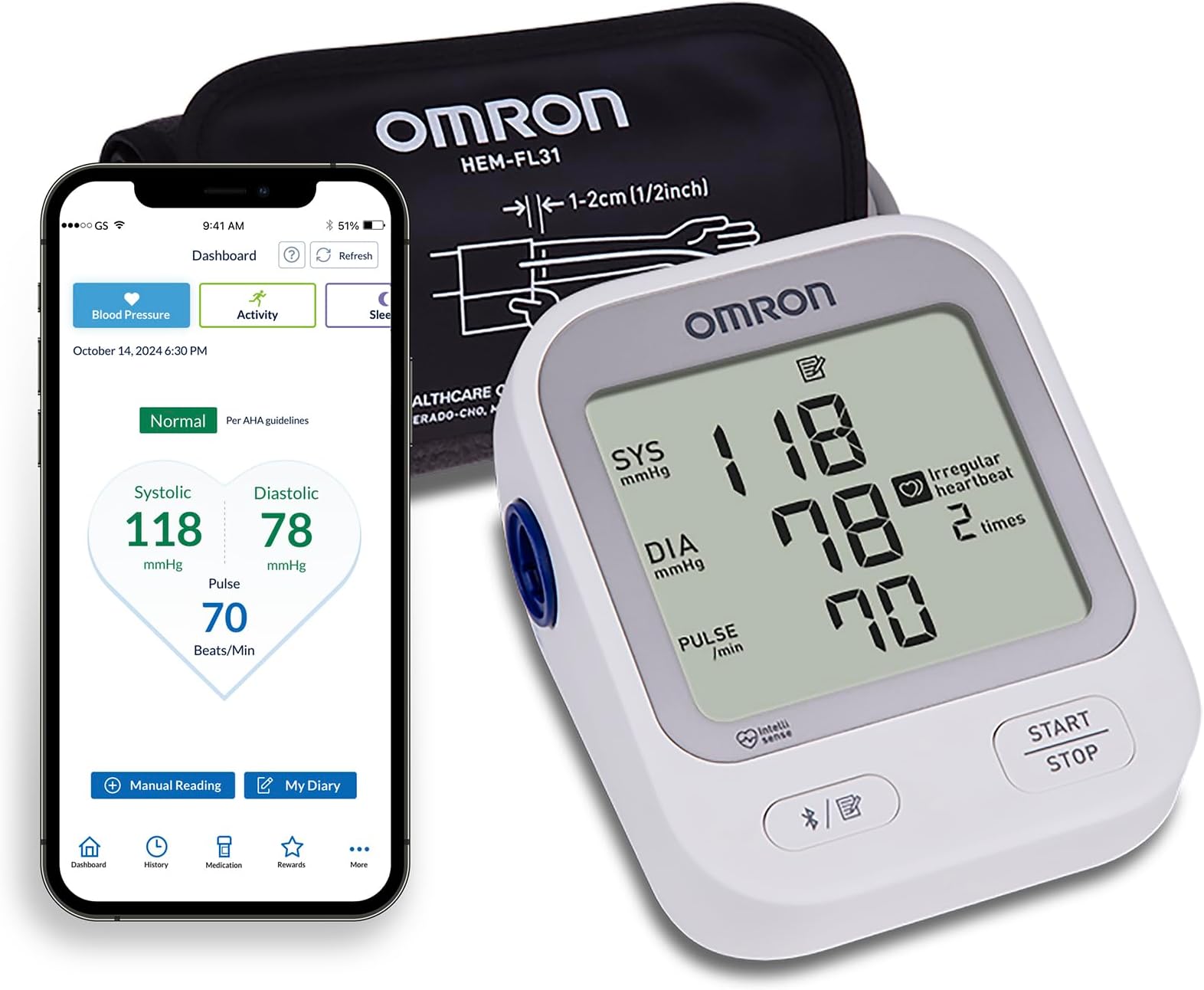 Amazon.com: Omron HEM-780 Automatic Blood Pressure Monitor with Comfit ...