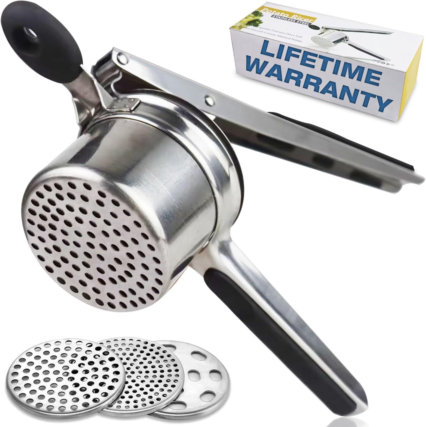 Amazon.com: Potato Ricer, AIDOIT Large 15oz Stainless Steel Potato ...