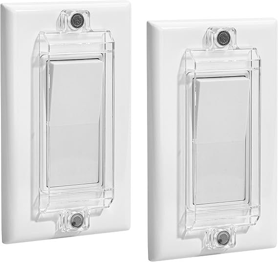 Amazon.com: Bates Magnetic Light Switch Guard, 2 Pack, Clear, Child ...