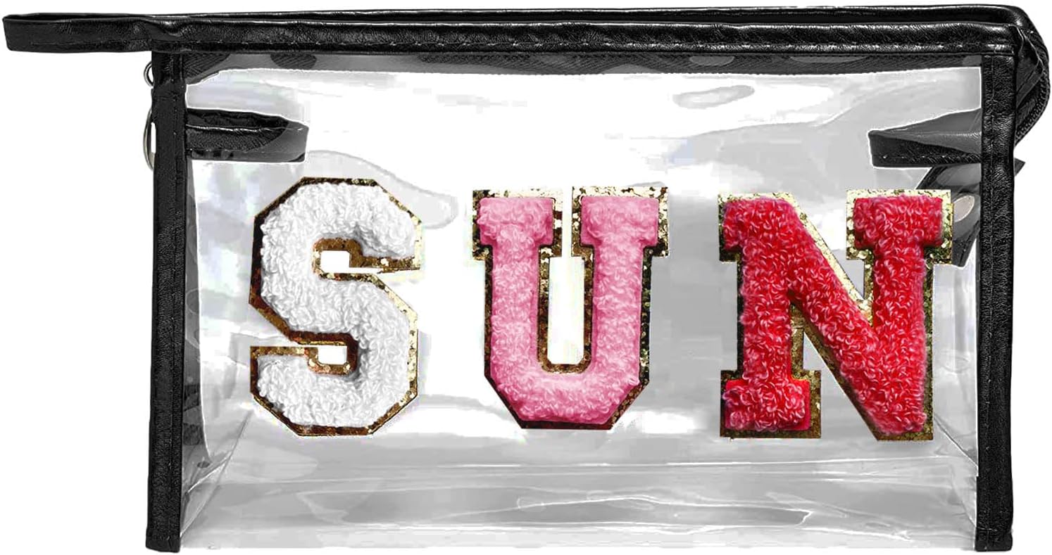 Amazon.com: COSHAYSOO Clear Makeup Bag Preppy Sunscreen Skin Beach ...