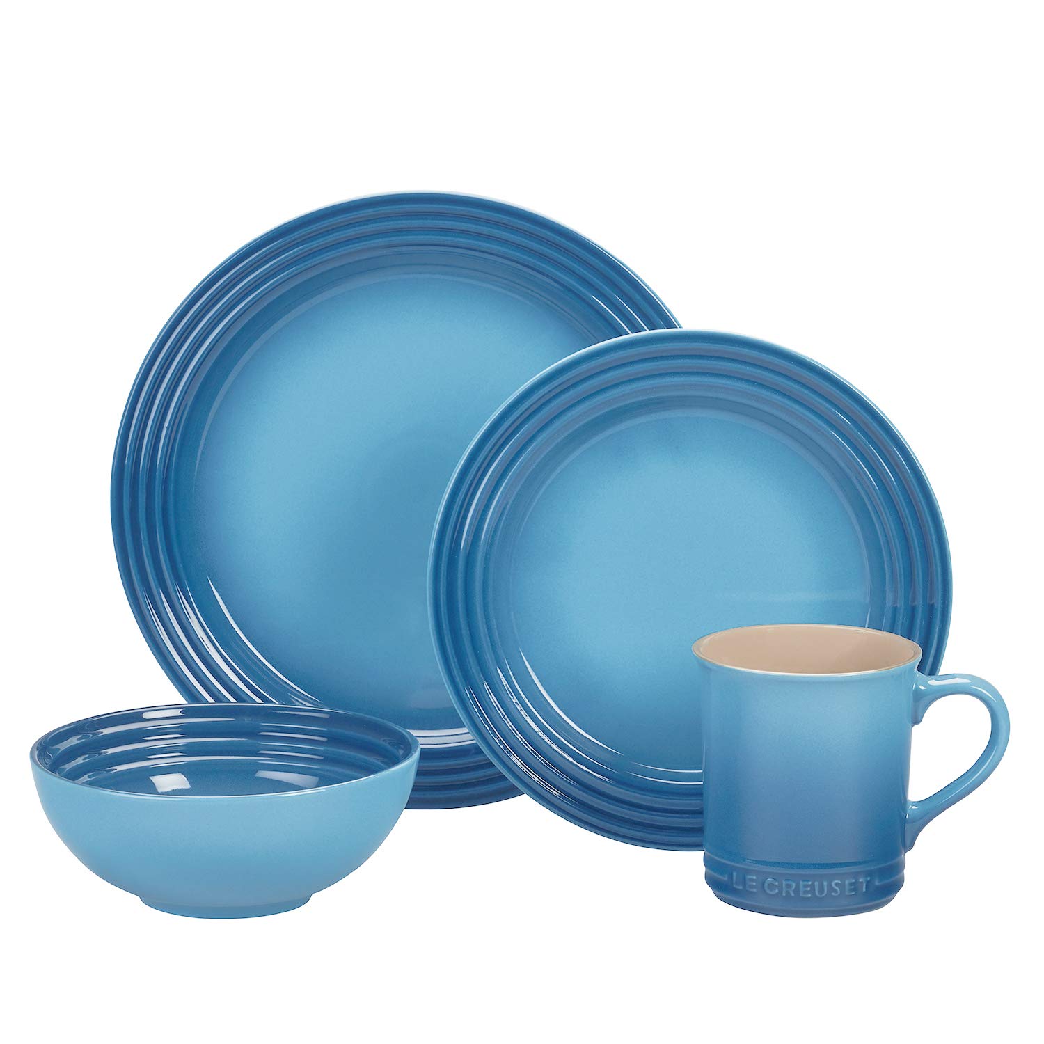 Amazon.com | Le Creuset Stoneware Dinnerware Set, 16 pc., Cerise ...
