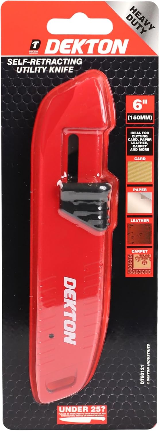 Dekton Self-Retracting Knife – Safety Utility Knife with Automatic ...