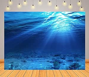 Amazon.com : BELECO 7x5ft Fabric Underwater Backdrop Blue Deep Sea ...