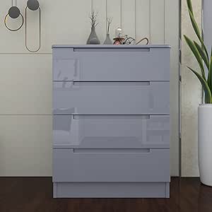 URBAN FURNISHING Modern Deep Drawer Chest – Tall Full High Gloss Chest ...
