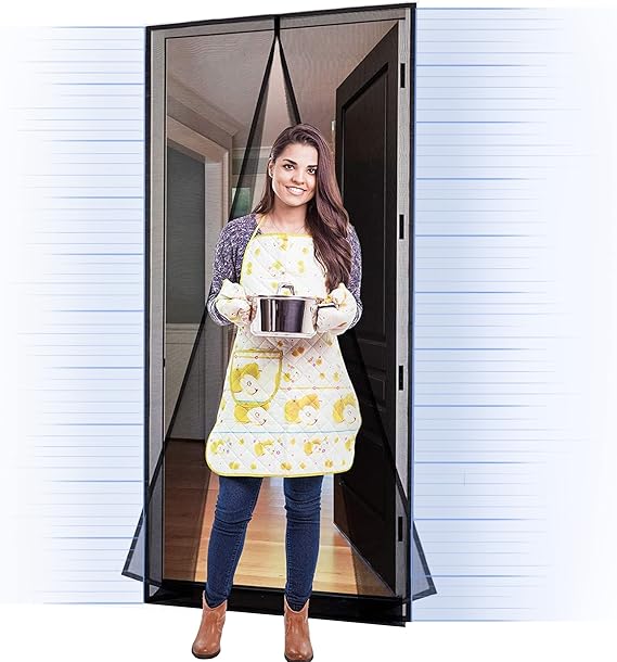 YUFER Magnetic Screen Door - Fiberglass Mesh with Magnets, Heavy Duty ...