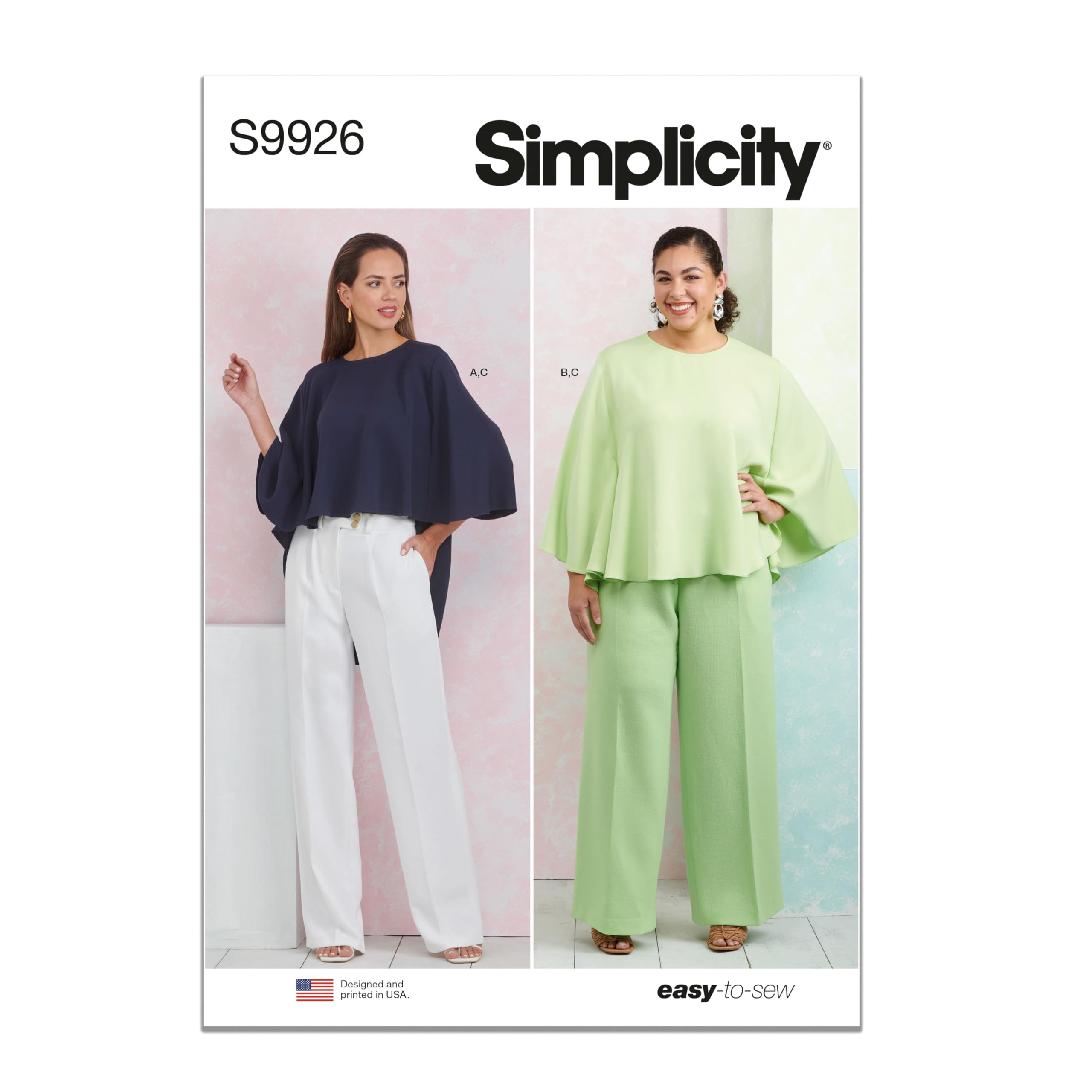 Amazon.com: Simplicity Easy to Make Women's Crew Neck Tops and Pants ...