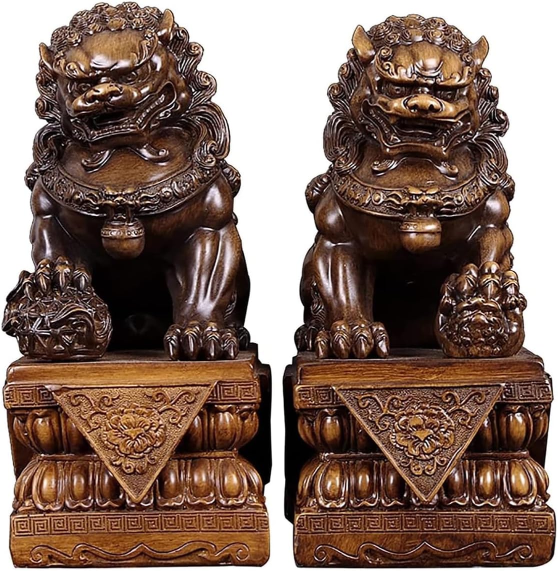 Amazon.com: CORGLI Large Size Fengshui Guardian Fu Foo Dogs Lion ...