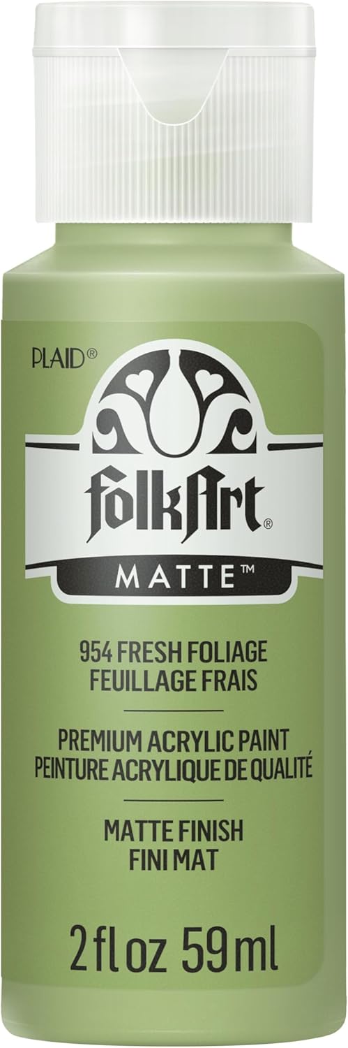FolkArt Acrylic Paint in Assorted Colors (2 Ounce), 954 Fresh Foliage ...