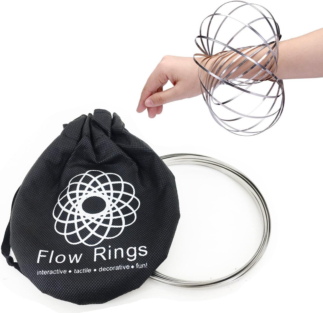 Amazon.com: Flow Ring - Kenetic Spring Toy - 3D Sculpture Ring : Toys ...