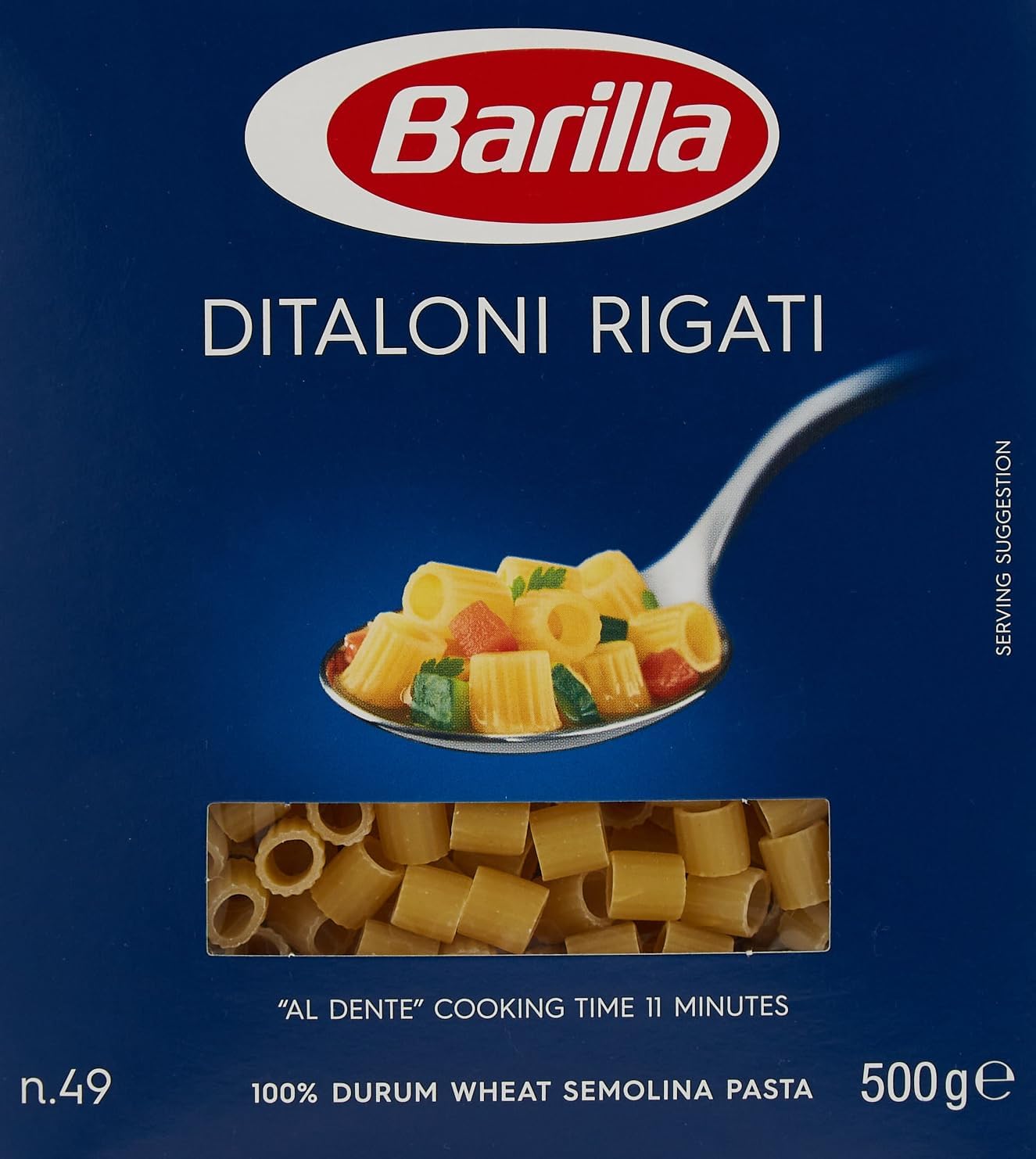 Barilla Ditaloni Rigate (500gm) (Pack Of 1) : Amazon.ae: Grocery