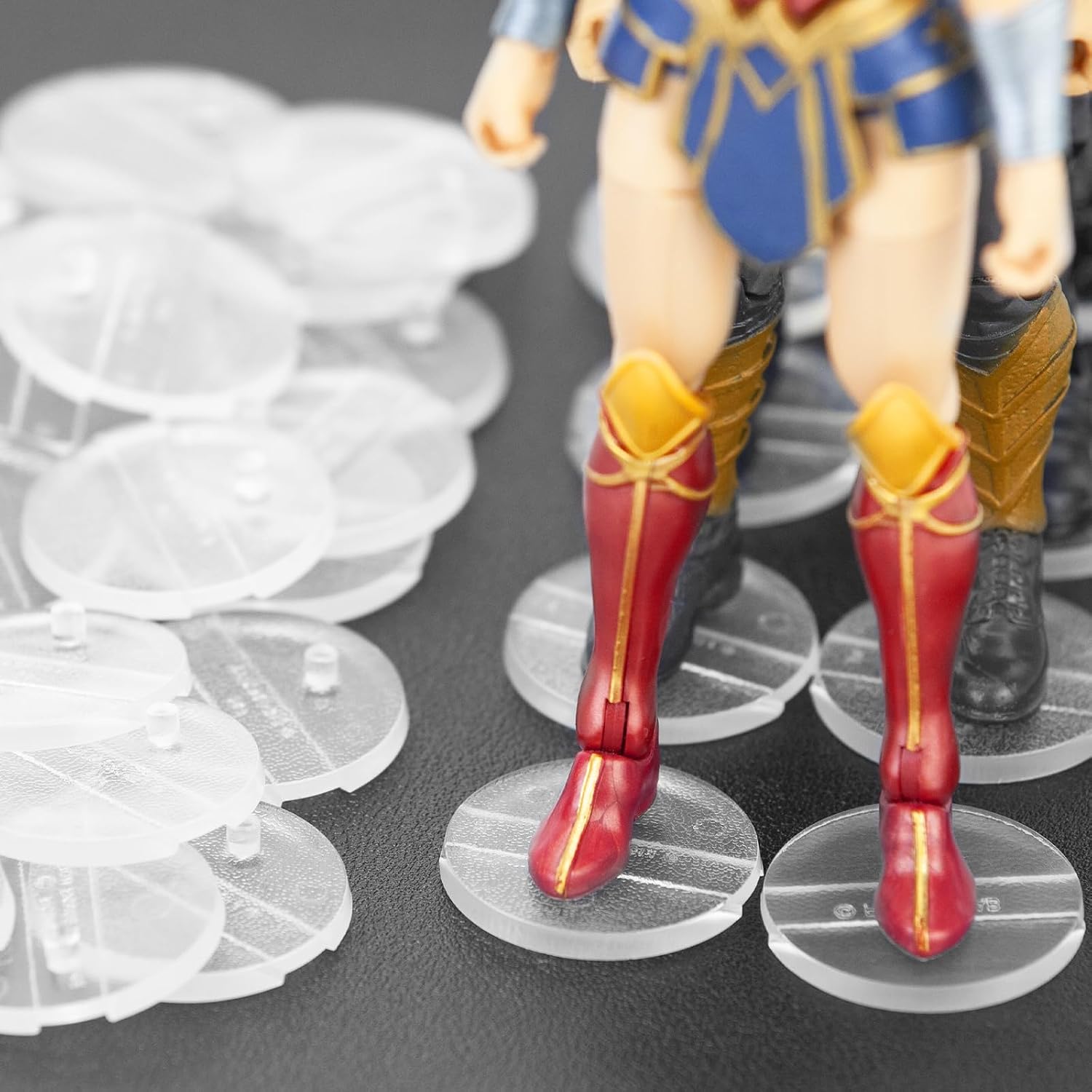 Amazon.com: NC EBCO 50 Pieces 6 i Action Figure Stand,Clear Round ...