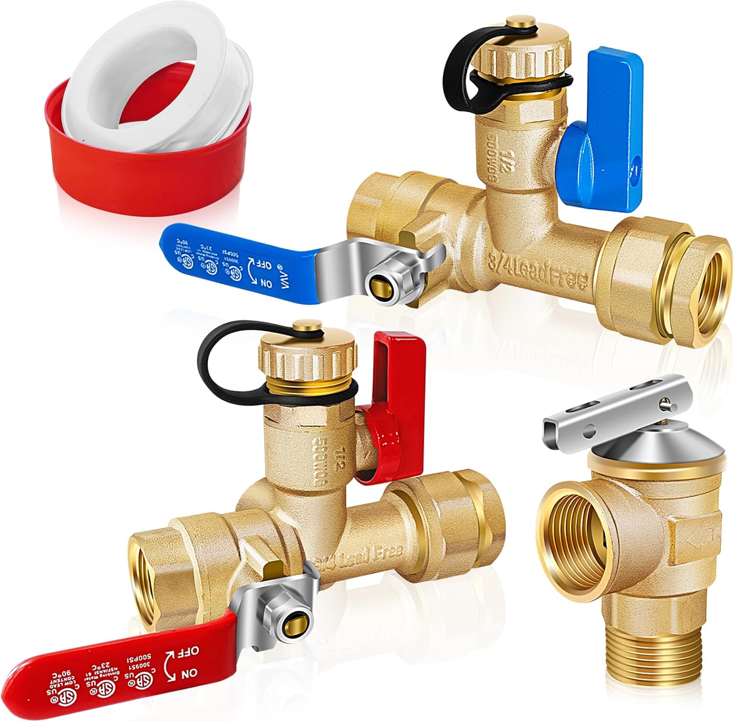 Tankless Water Heater Service Valve Kit, 3/4in NPT Isolator Service ...