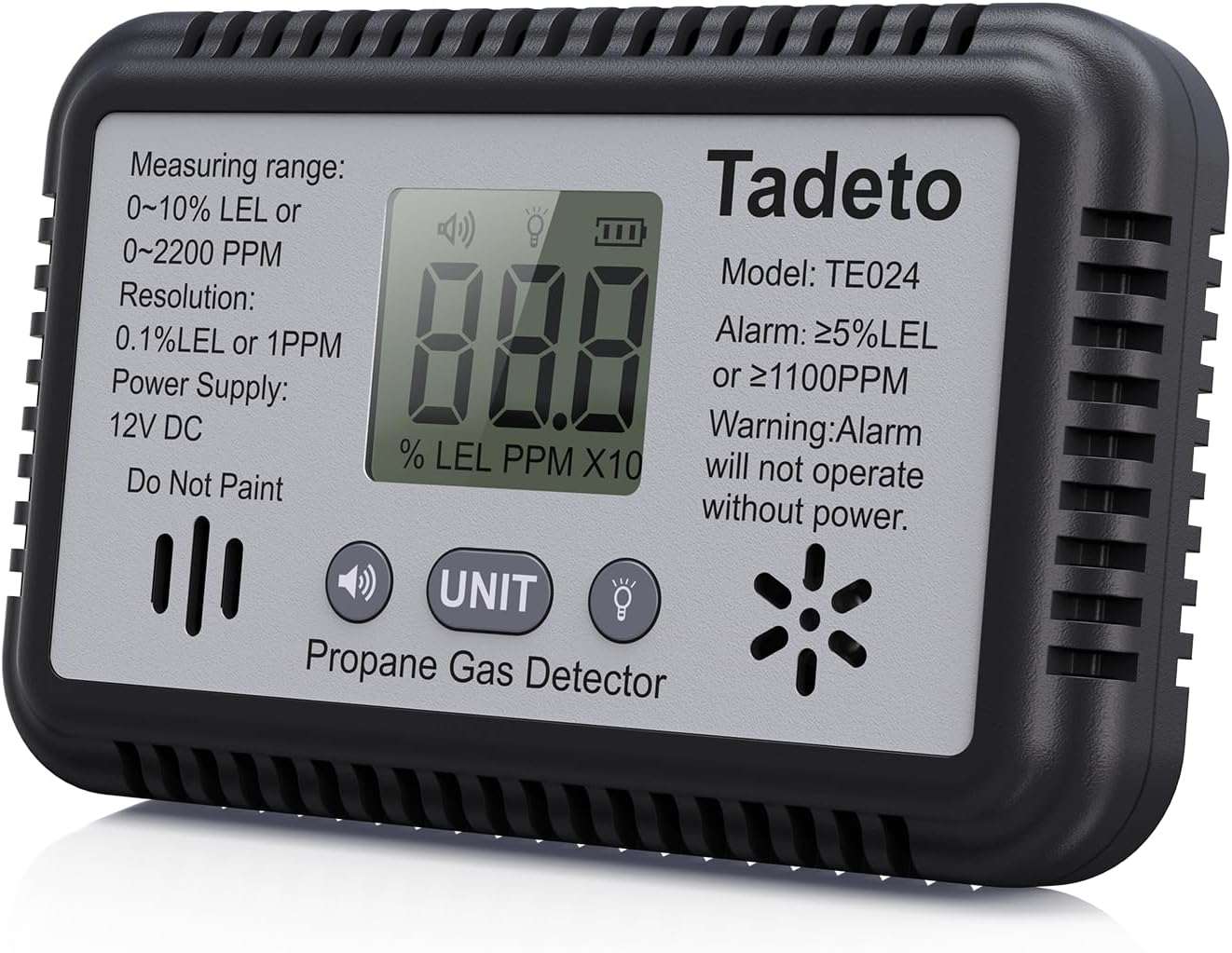 RV Propane Gas Detector & Natural Gas Alarm 12V DC Gas Leak Detector ...