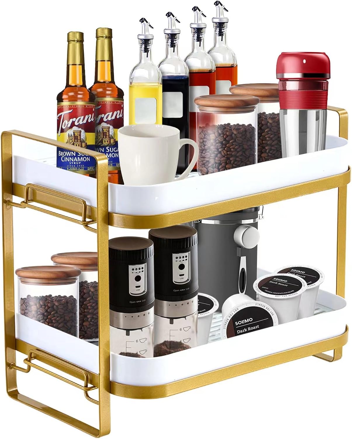 Amazon.com: Dfynest Coffee Bar Accessories Organizer, Kitchen Spice ...