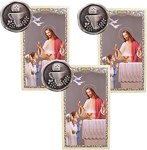 Amazon.com : First Communion Pocket Token with Prayer Card, Set of 3 ...