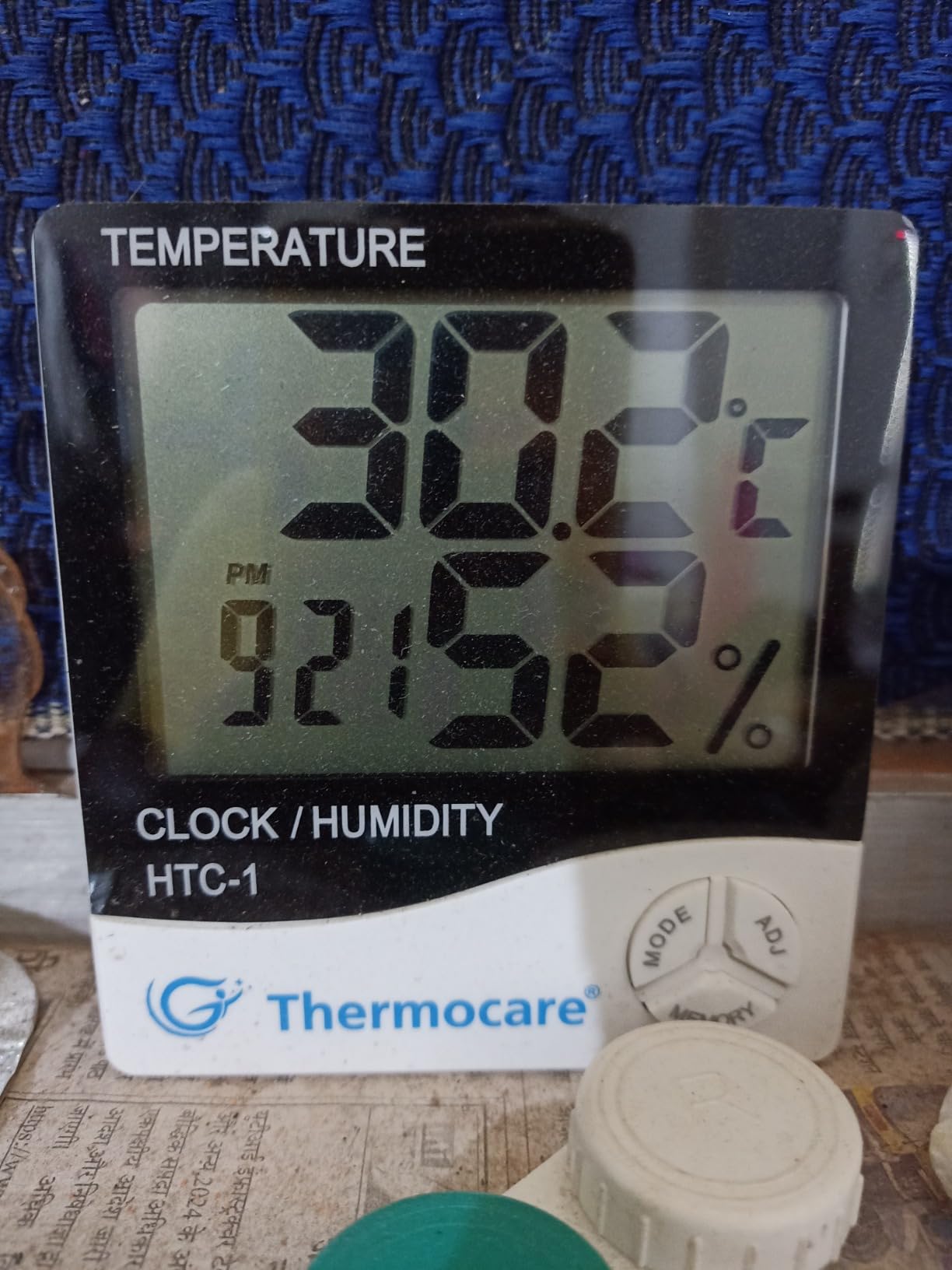 Buy Thermocare Plastic Abstract LCD Temperature Clock (White)(3.9Wx3 ...