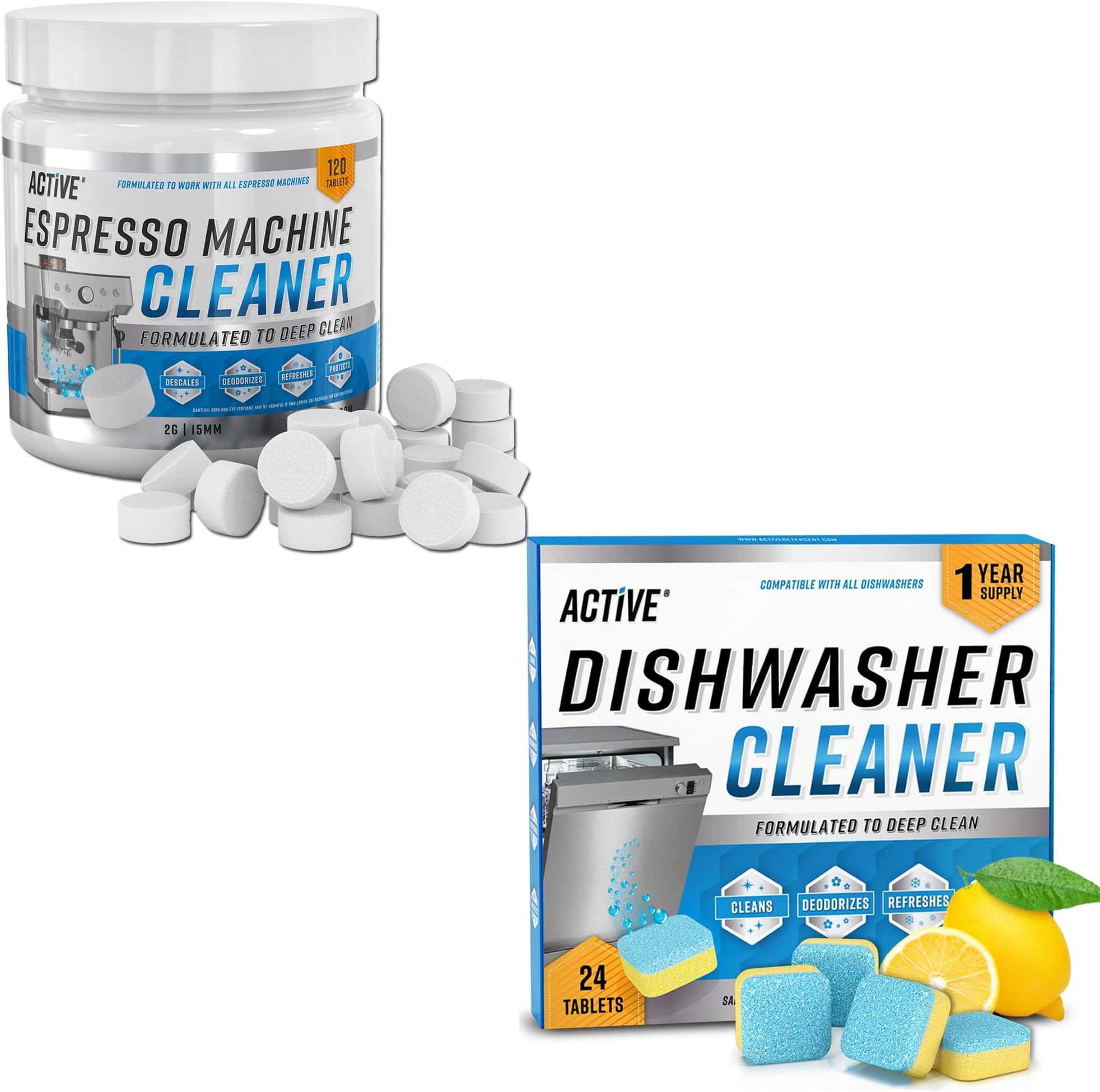 Amazon.com: ACTIVE Espresso Machine Cleaner and Dishwasher Cleaner ...