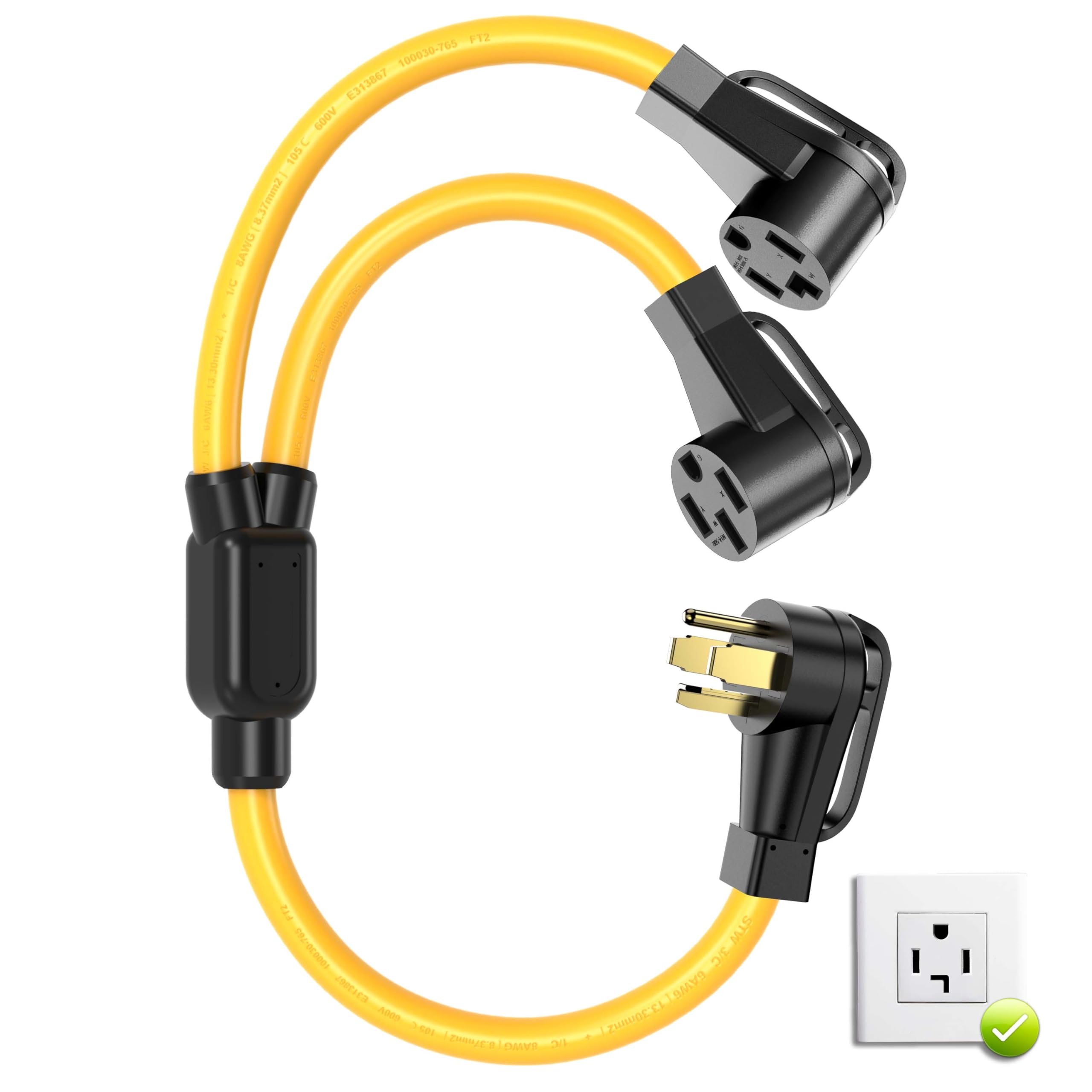 Amazon.com: YOMILINK Dryer Y Adapter Splitter, NEMA 14-30P to 14-30R/14 ...