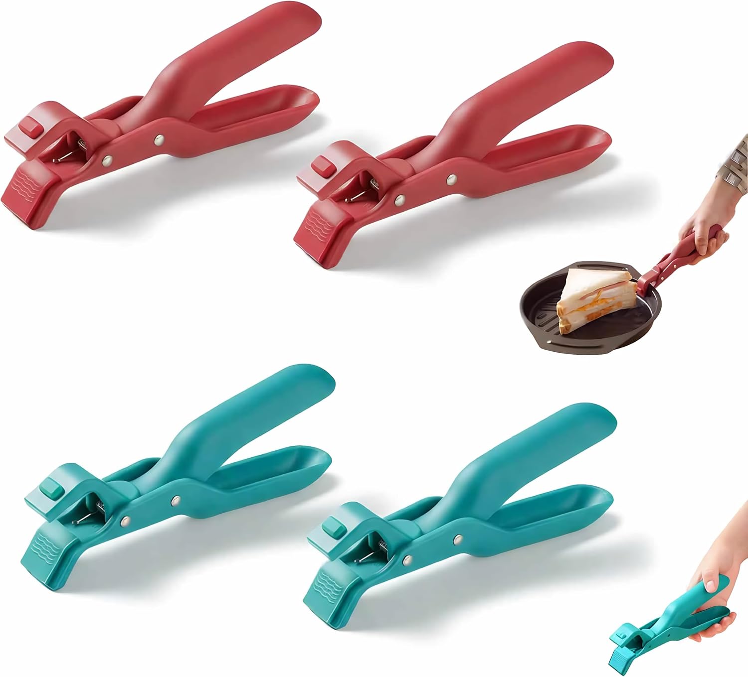 Amazon.com: PASDUCHAS 4 PCS Bowl Clip Hot Dish Grabber, Multi-Function ...