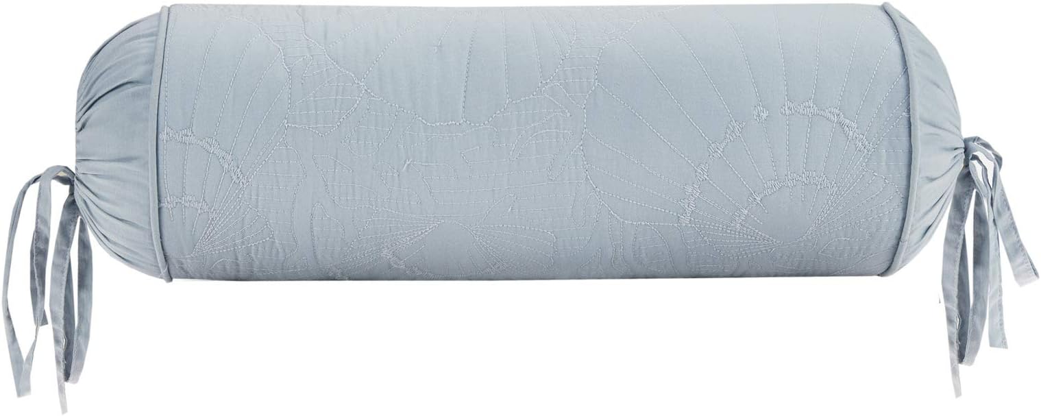 Amazon.com: Yuiboo Bed Bolster Pillow Light Steel Blue Decorative Neck ...