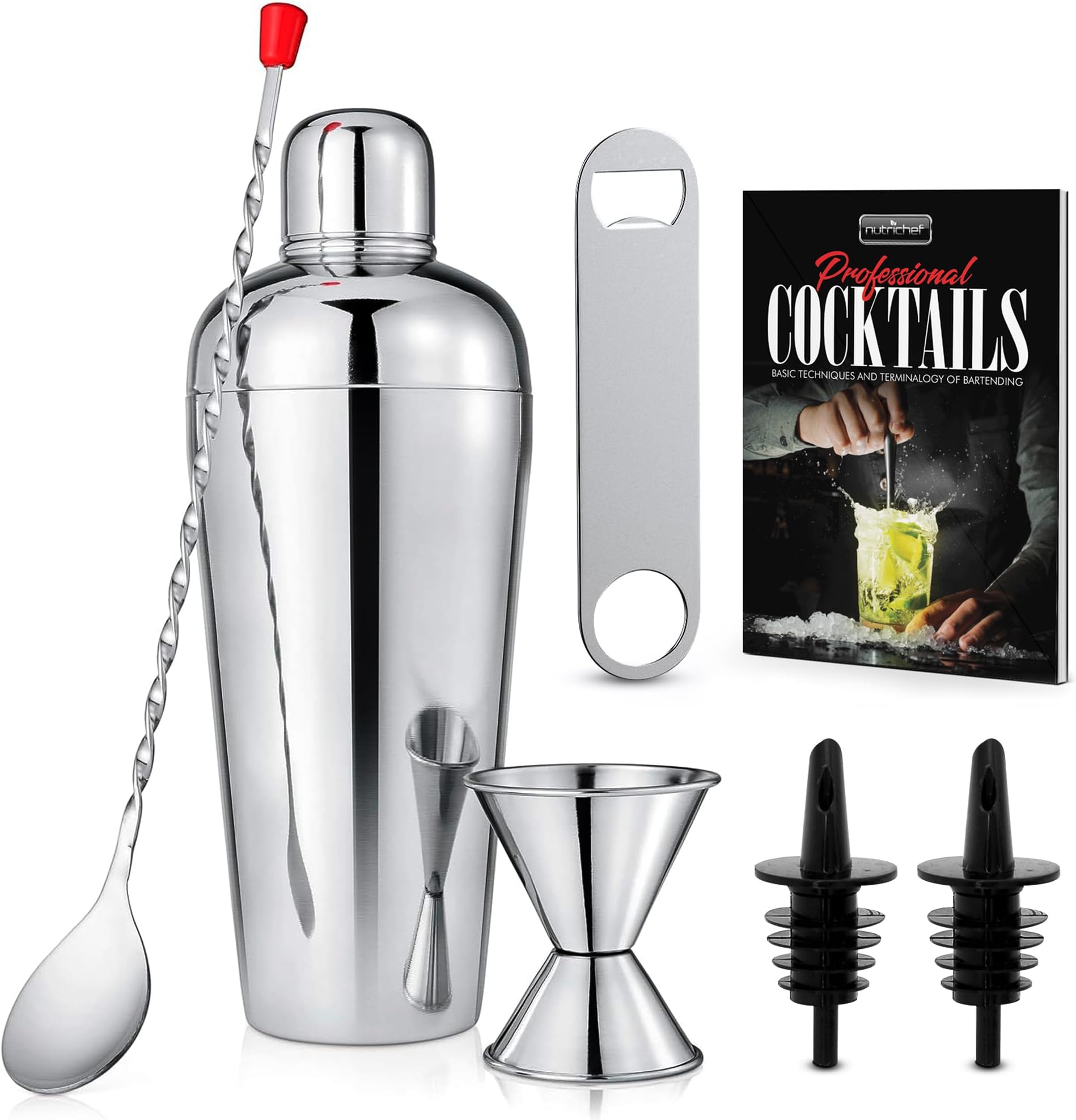 Amazon.com: Ohtomber Cocktail Shaker Bartender Kit - 5PCS Cocktail ...