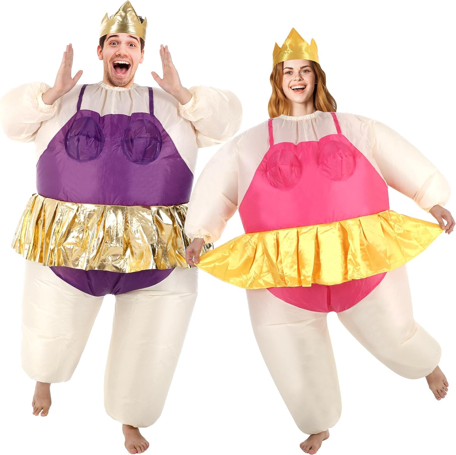 Amazon.com: RoundFunny 2 Pcs Inflatable Ballerina Costume Blow up Funny ...