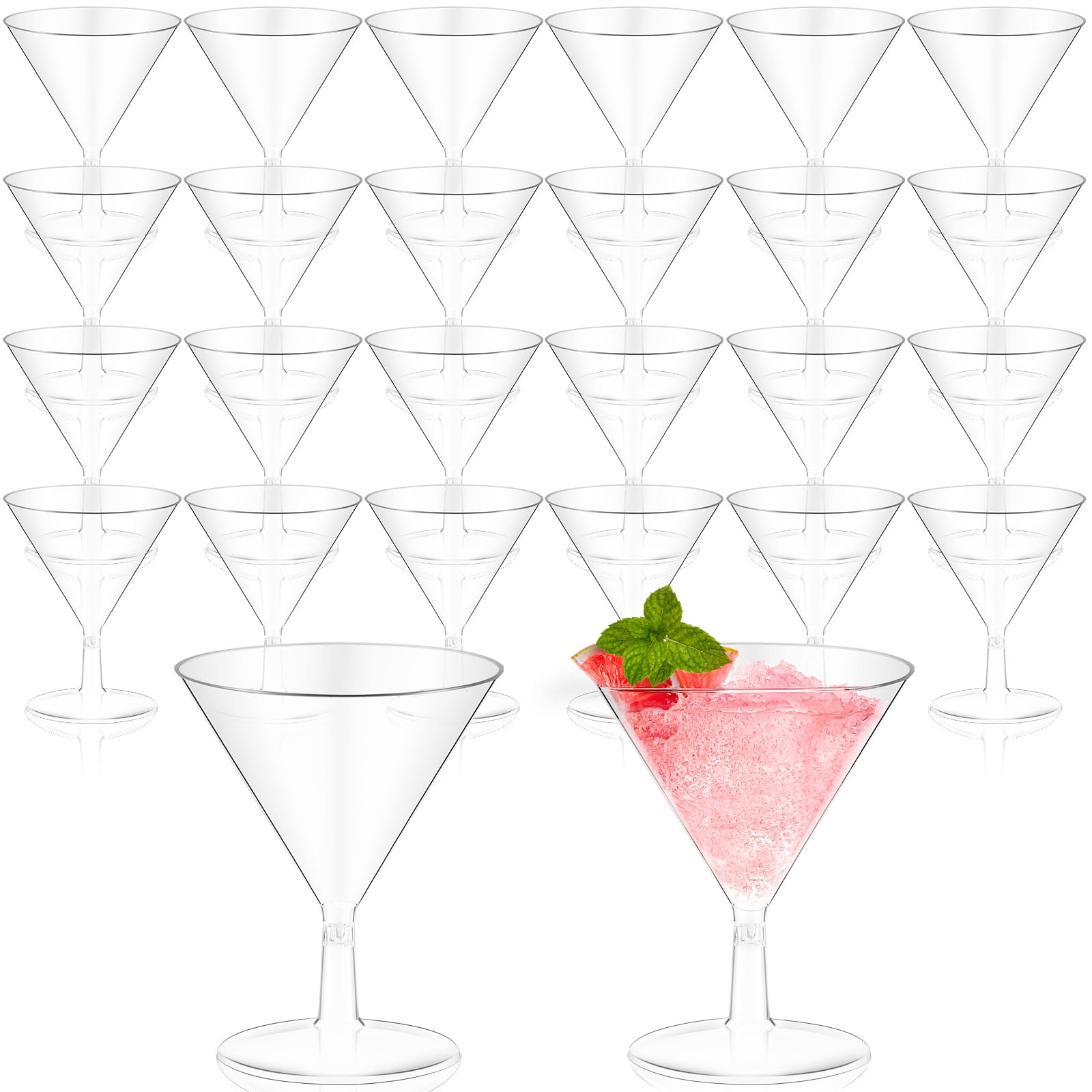 Disposable Martini Glasses Yinkin Plastic Artini Glasses 5 Oz ...