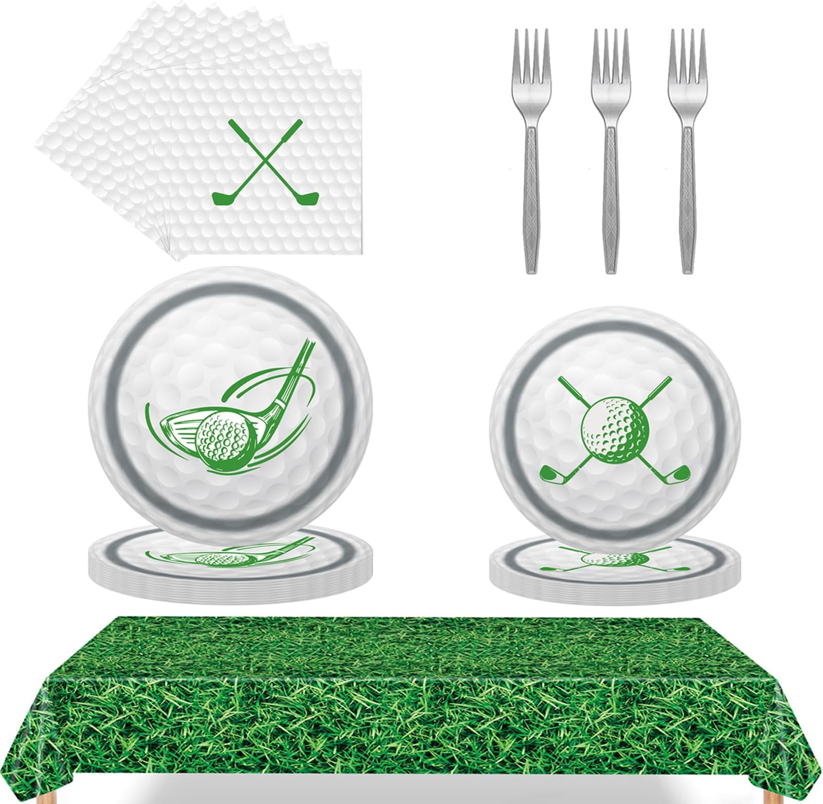 Amazon.com: Rakuto Golf Party Plates Napkins Forks, 64PCS Golf Party ...